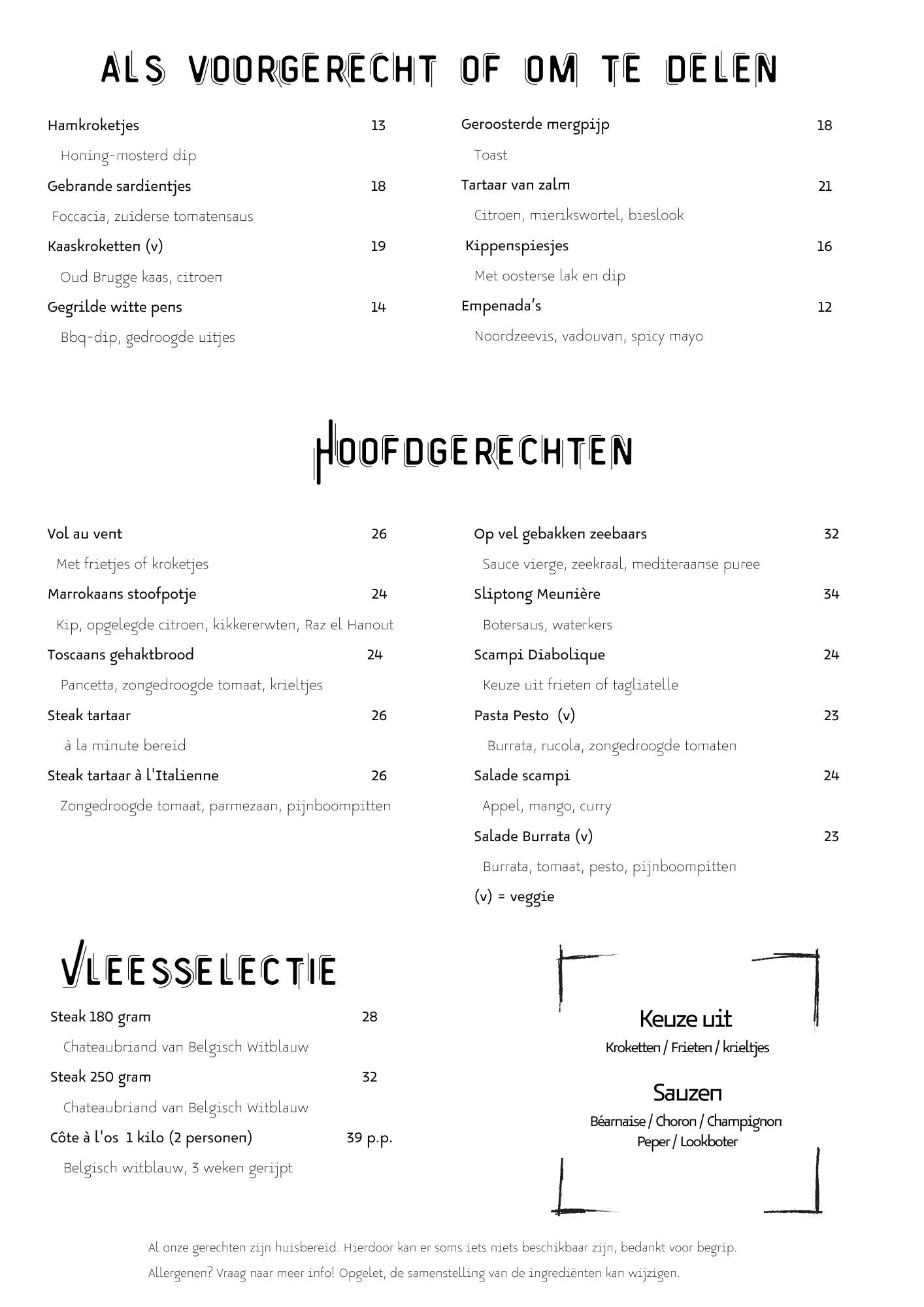 À la carte | BAPTIST - Wondelgem